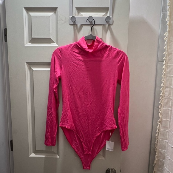 Amazon | Swim | Nwt Amazon Pink Turtleneck Bodysuit | Poshmark